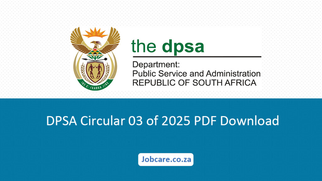 DPSA Circular 03 of 2025 PDF Download - Jobcare