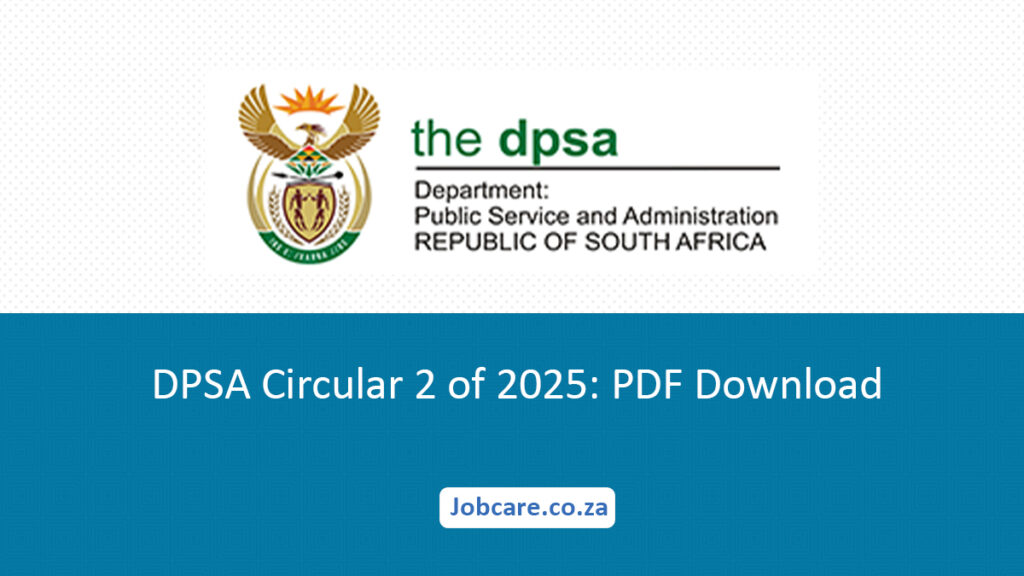 DPSA Circular 2 of 2025: PDF Download - Jobcare