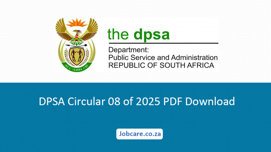 DPSA Circular 08 of 2025 PDF Download - Jobcare
