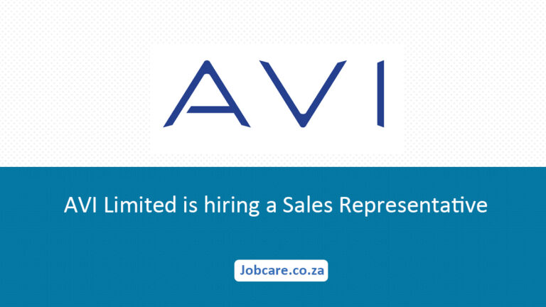 AVI Limited is hiring a Sales Representative - Jobcare
