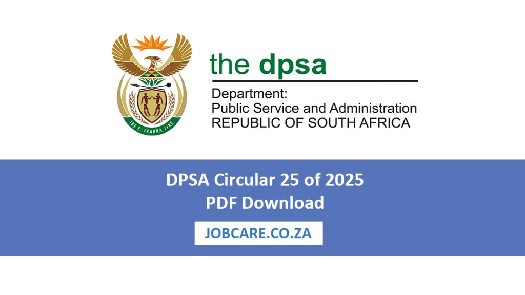 DPSA Circular 25 of 2025 PDF Download - Jobcare