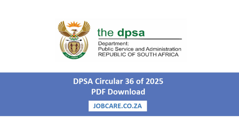 DPSA Circular 36 of 2025 PDF Download - Jobcare