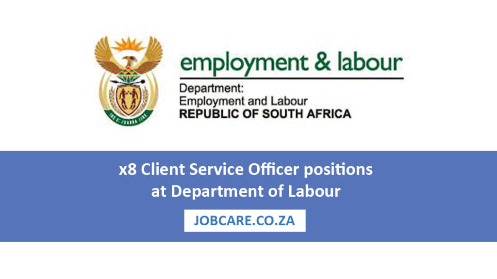 Department of Labour Vacancies - Jobcare