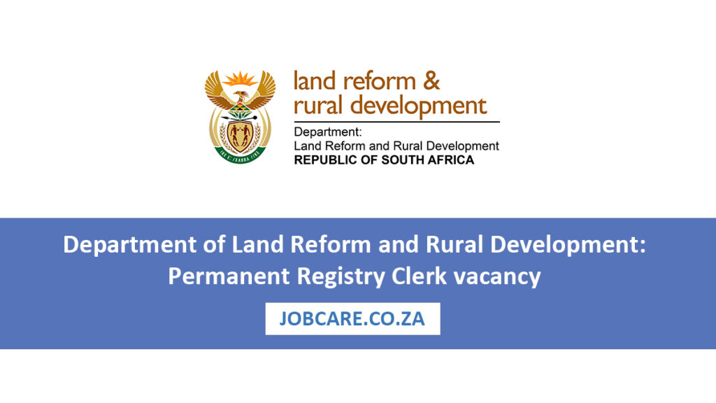 Department of Land Reform and Rural Development: Permanent Registry ...